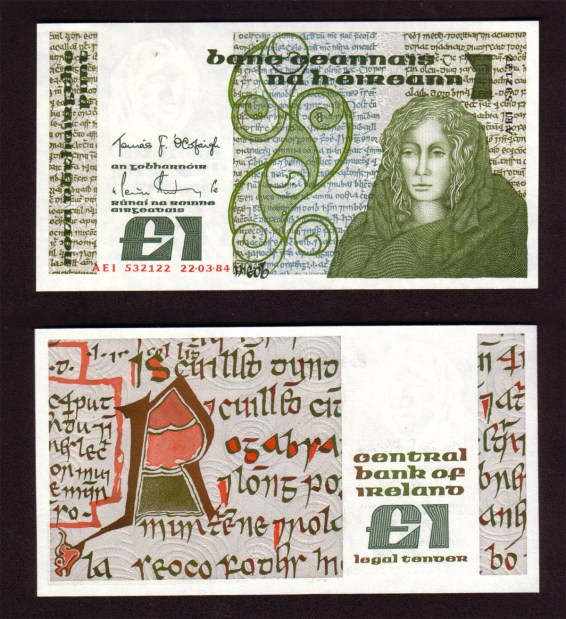 O’Brien Banknote Guide: One Pound, Irish Banknote “B Series” | The Old ...