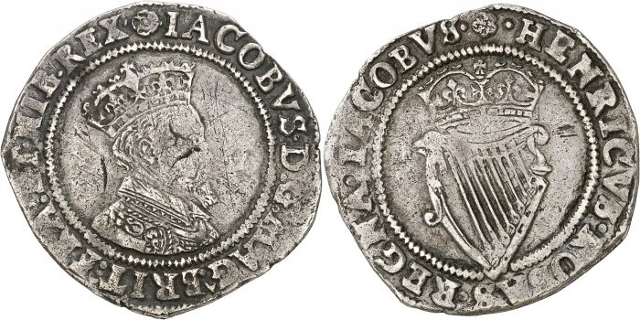 Irish Coin Daily: James I, Silver Shilling, Third Bust / Second Irish ...
