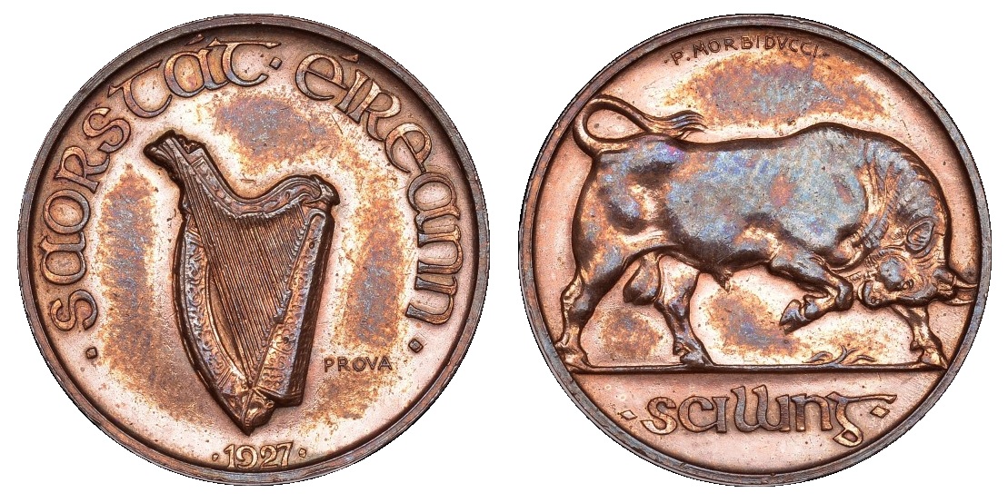 Irish Coin Daily: 1927 Pattern Shilling (in Bronze) by Publio ...