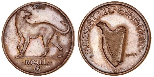 Irish Coin Daily: Morbiducci’s Irish Pattern Sixpence in Copper (1927 ...