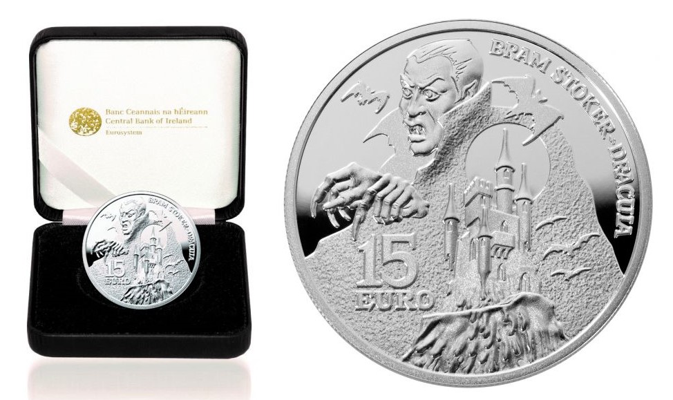 Irish Coin Daily: 2018 €15 silver Commemorative Proof (Bram Stoker ...