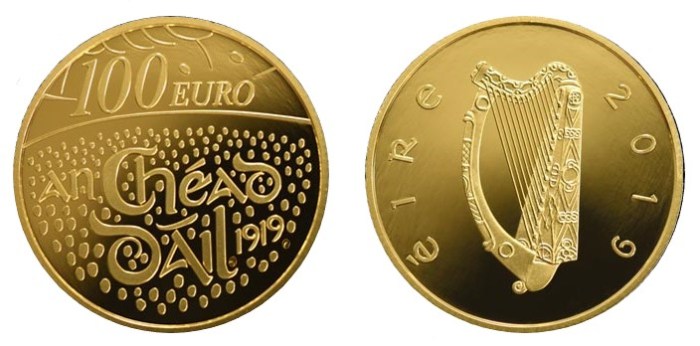 Irish Coin Daily: 2019 €100 gold Commemorative Proof (Centenary of the ...