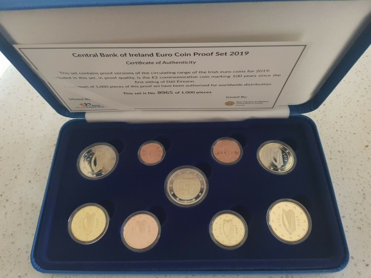 Irish Coin Daily: Ireland Proof Euro Coin Set (2019) | The Old Currency ...