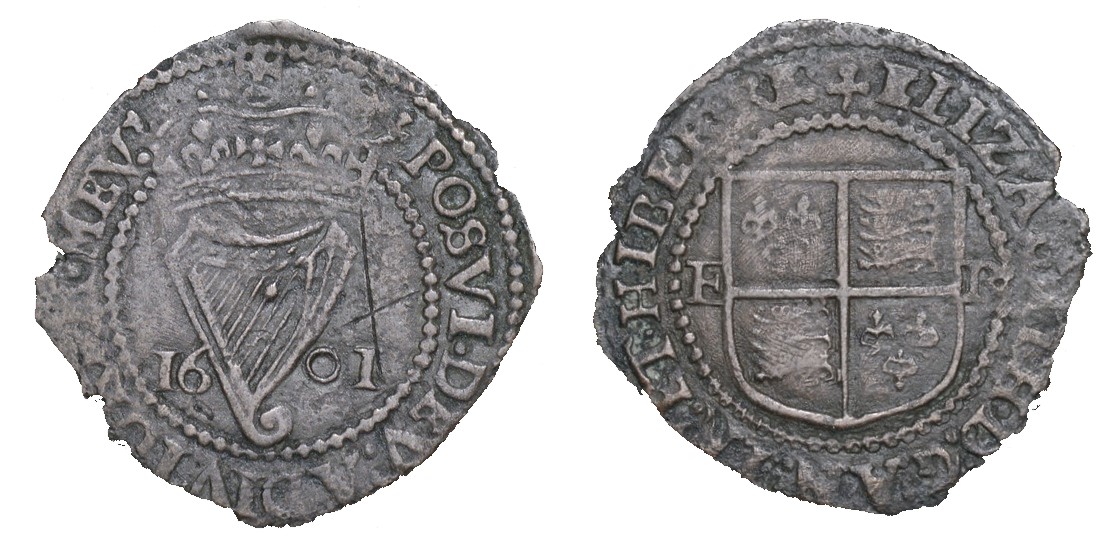 Irish Coin Daily: Elizabeth I, Third issue, Copper Penny, 1601, mm ...
