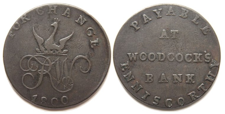 Irish Coin Daily: Woodcock’s Bank, Enniscorthy (Co Wexford), Type 2 ...